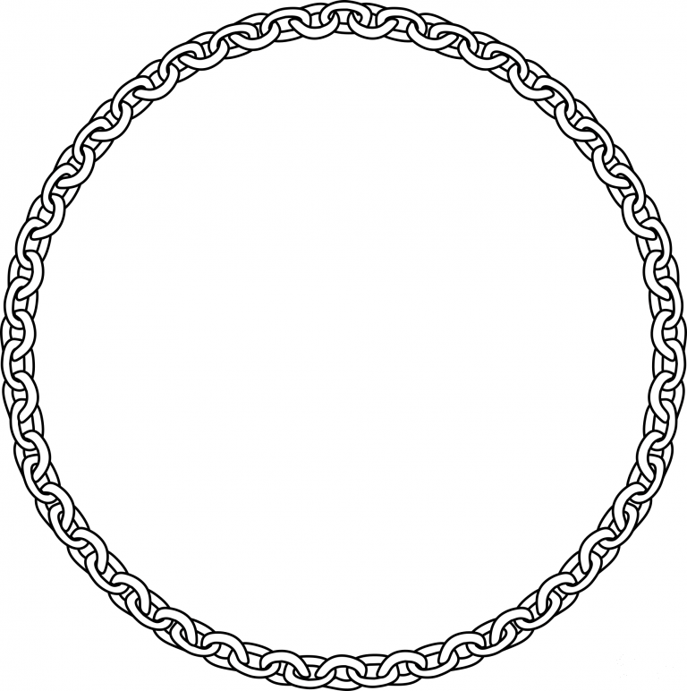 Vintage Chain Link Frame coloring page - ColouringPages