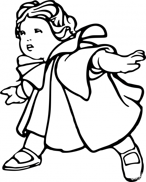 Vintage Child coloring page - ColouringPages