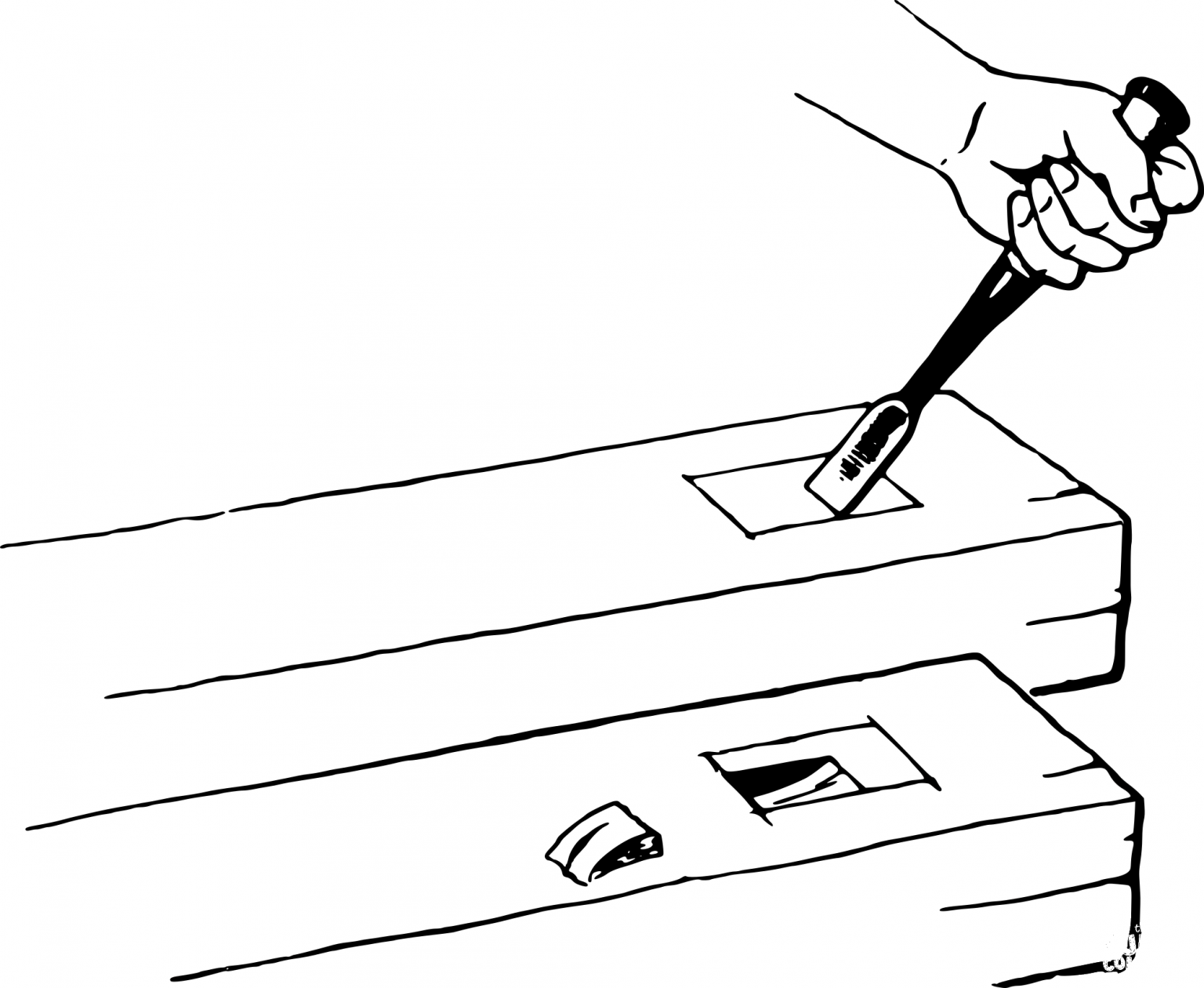 Vintage Chisel on Wood coloring page - ColouringPages