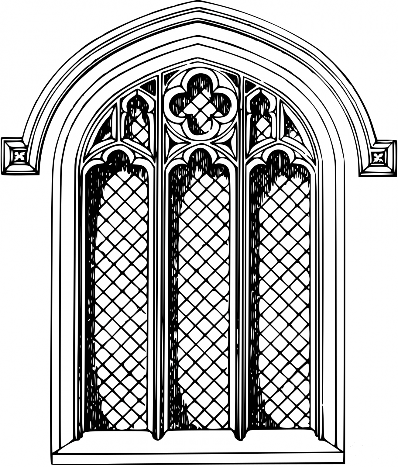 Vintage Church Window coloring page - ColouringPages