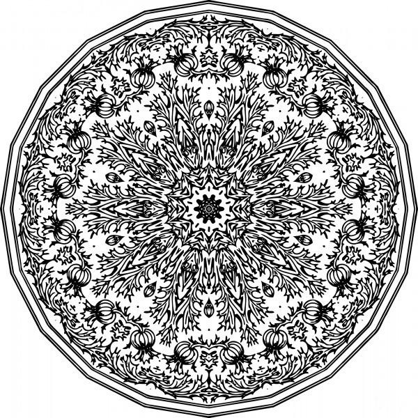 Vintage Circular Ornament coloring page - ColouringPages