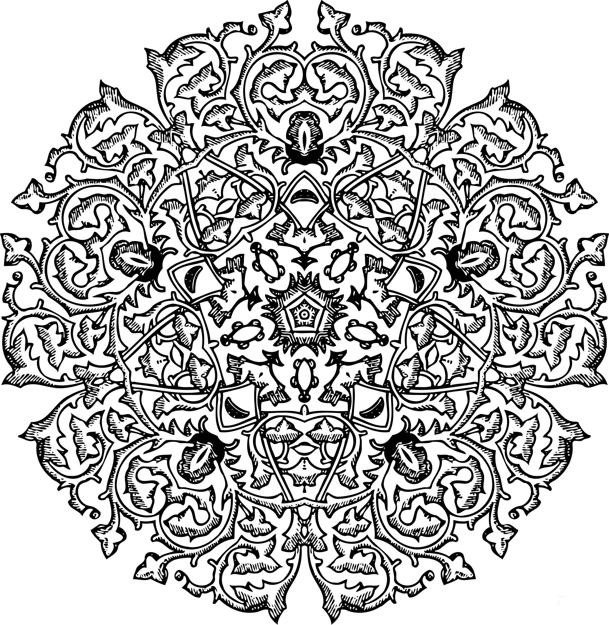 Vintage Circular Ornament coloring page - ColouringPages