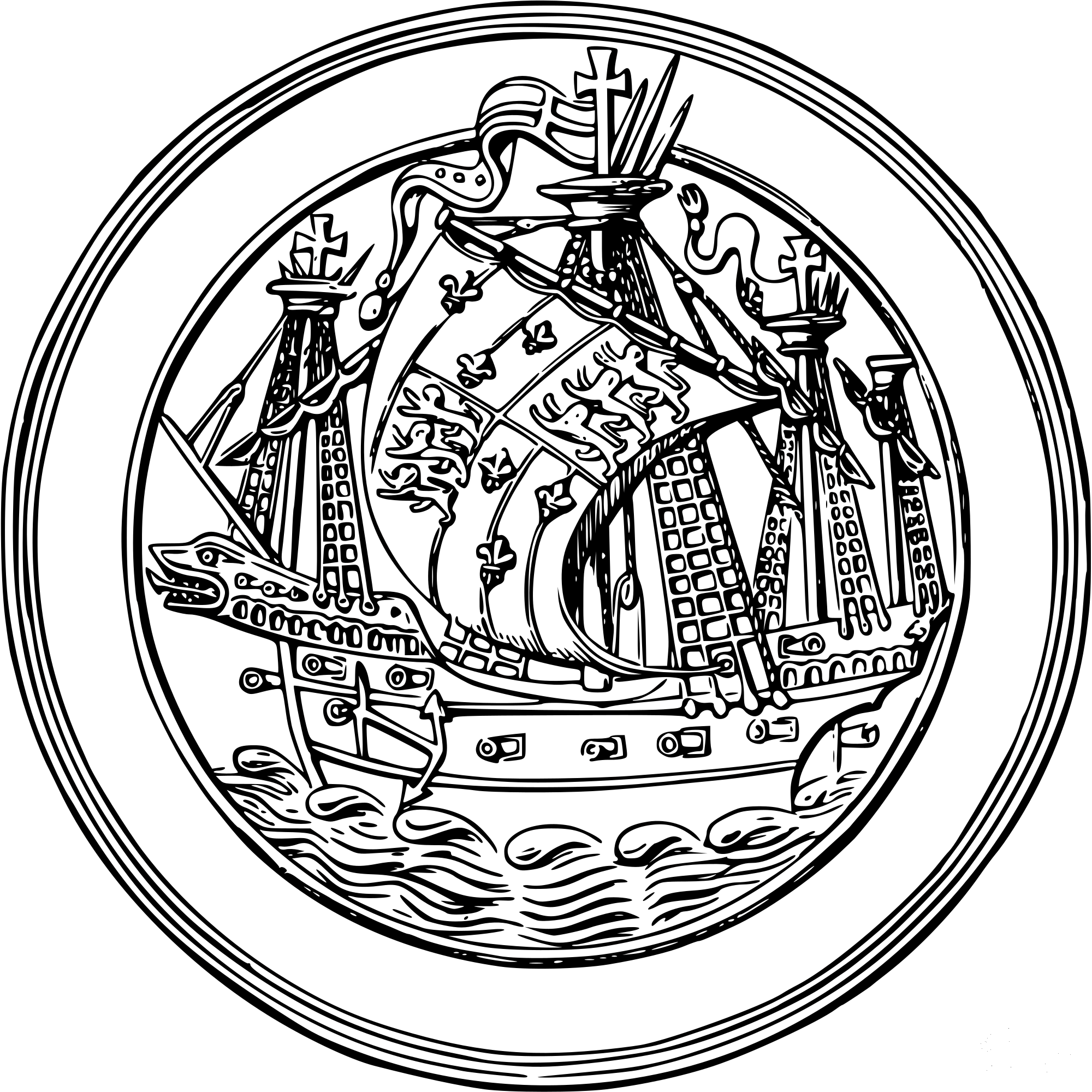 Vintage Coin Design coloring page - ColouringPages