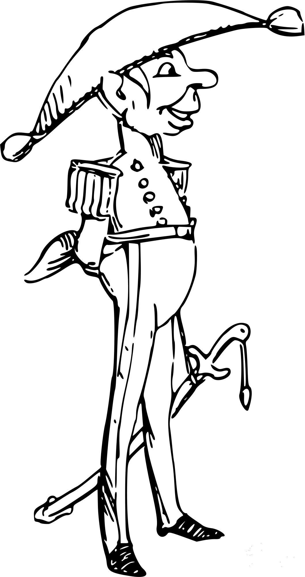 Vintage Comic Character - General with a Sword coloring page ...