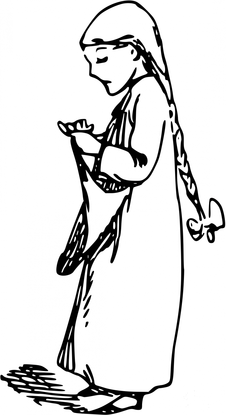 Vintage Comic Character - Guilty Girl coloring page - ColouringPages