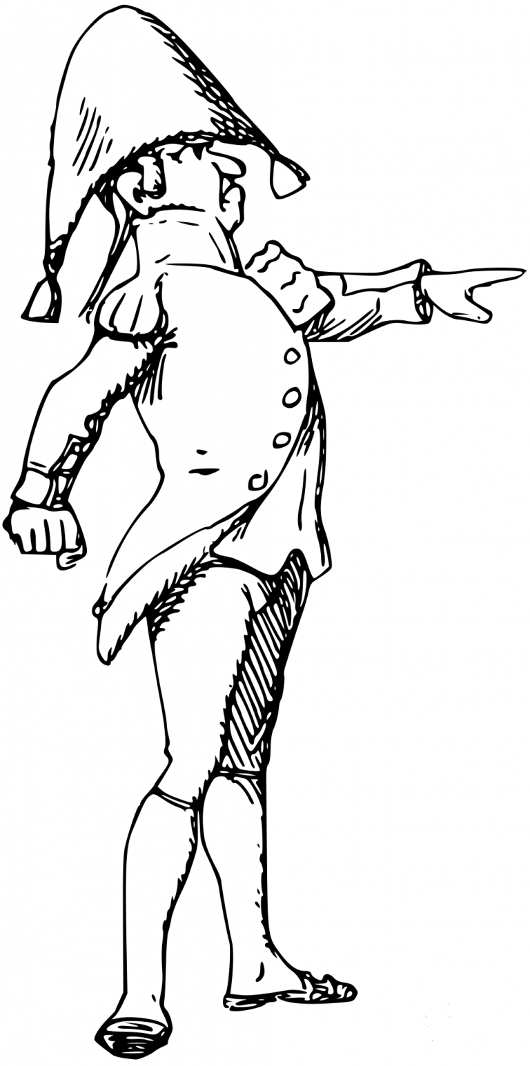 Vintage Comic Character - Pointing General coloring page - ColouringPages