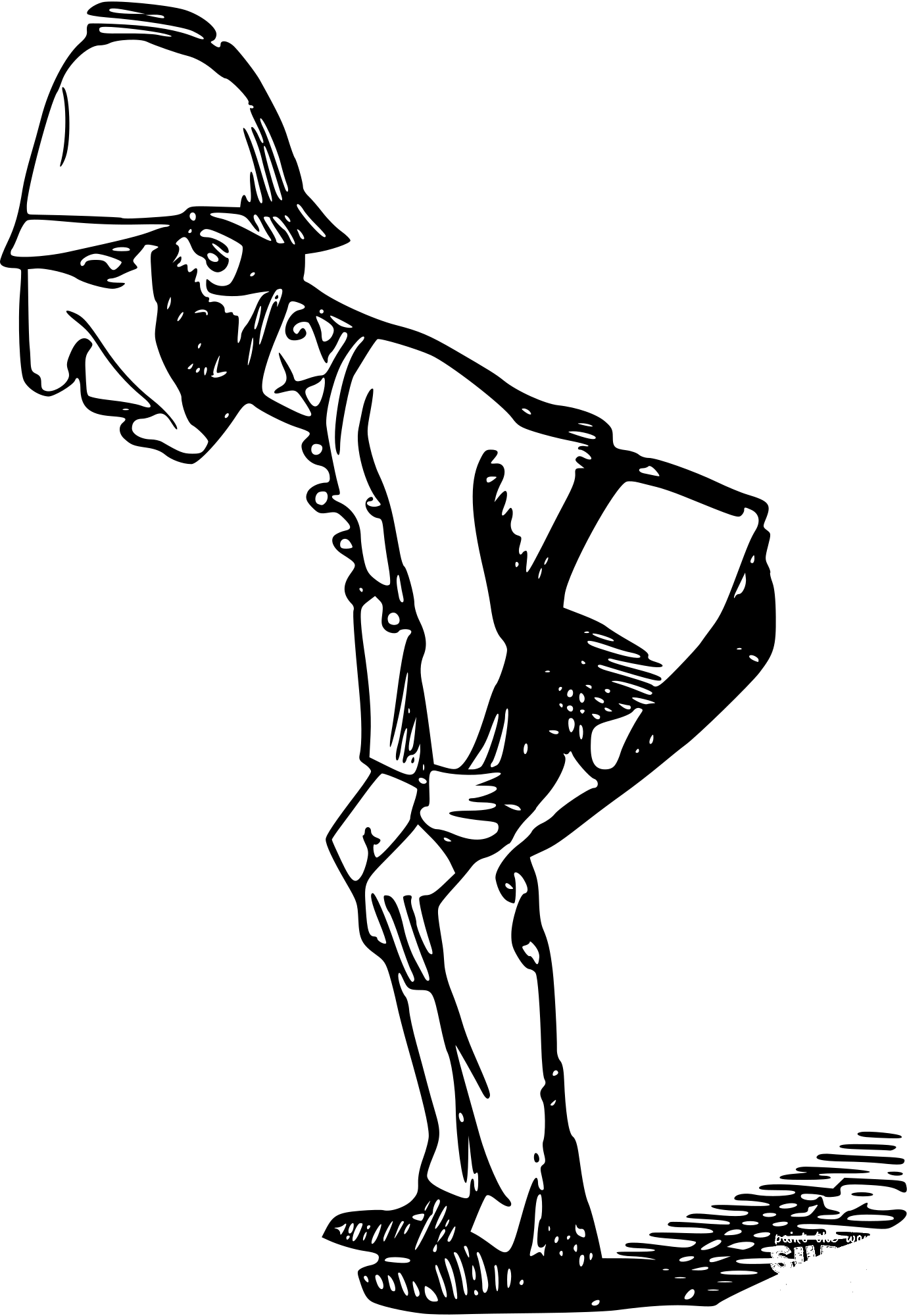 Vintage Comic Character - Police Investigator coloring page ...