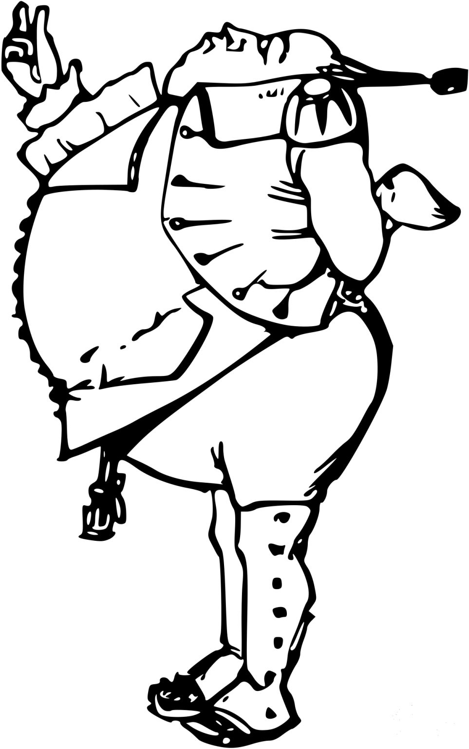 Vintage Comic Character - Proud General coloring page - ColouringPages