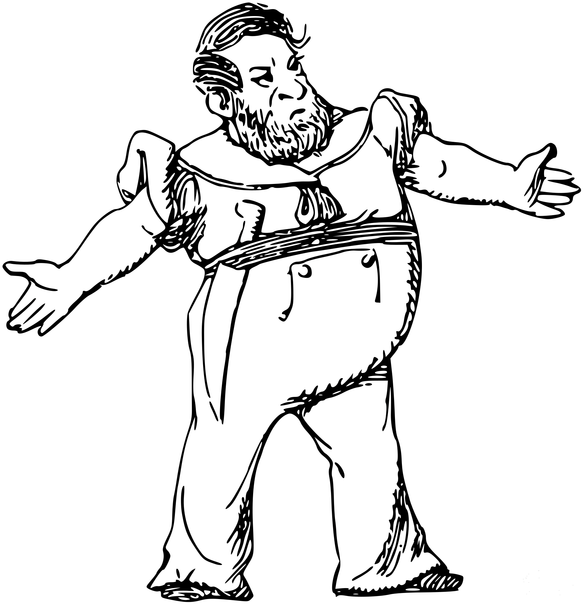 Vintage Comic Character - Surprised Sailor coloring page - ColouringPages