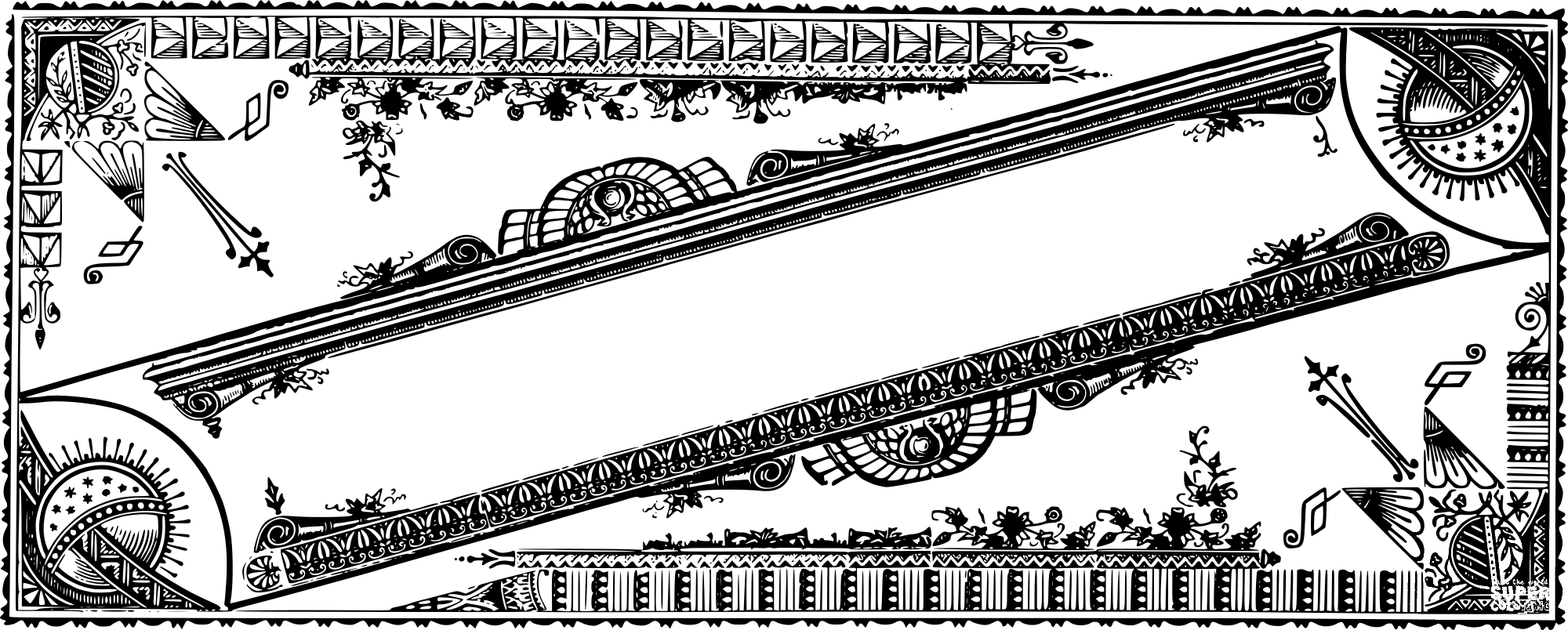 Vintage Decorative Header Frame coloring page - ColouringPages