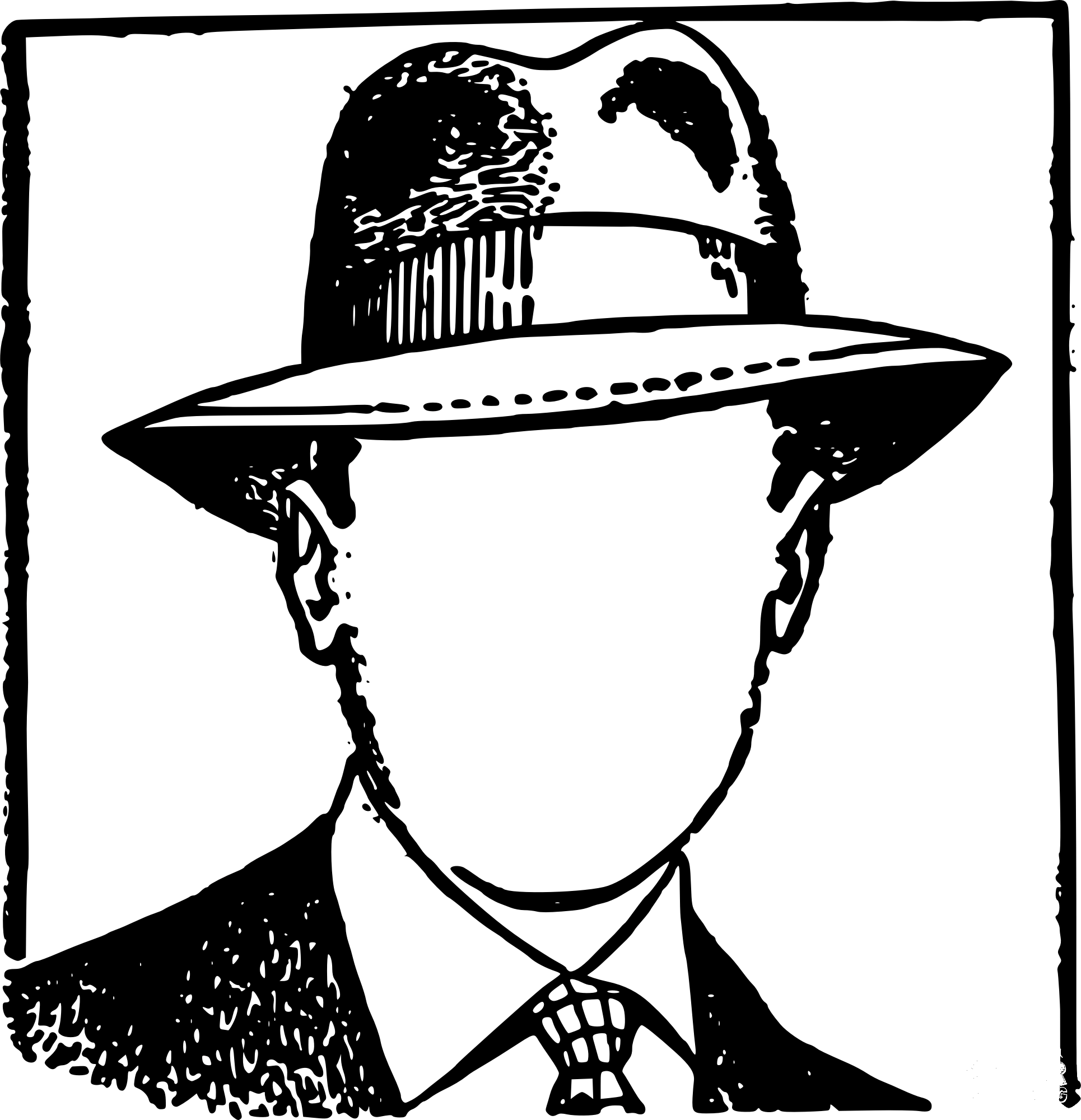 Vintage Faceless Man coloring page - ColouringPages