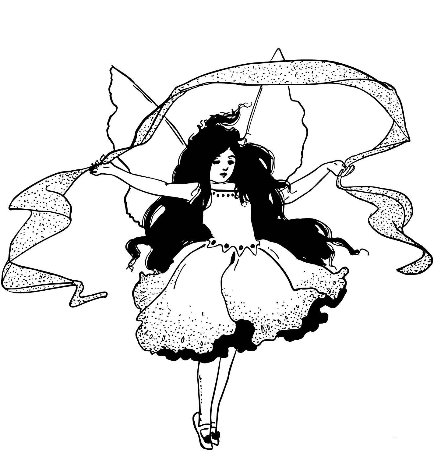 Vintage Fairy coloring page - ColouringPages