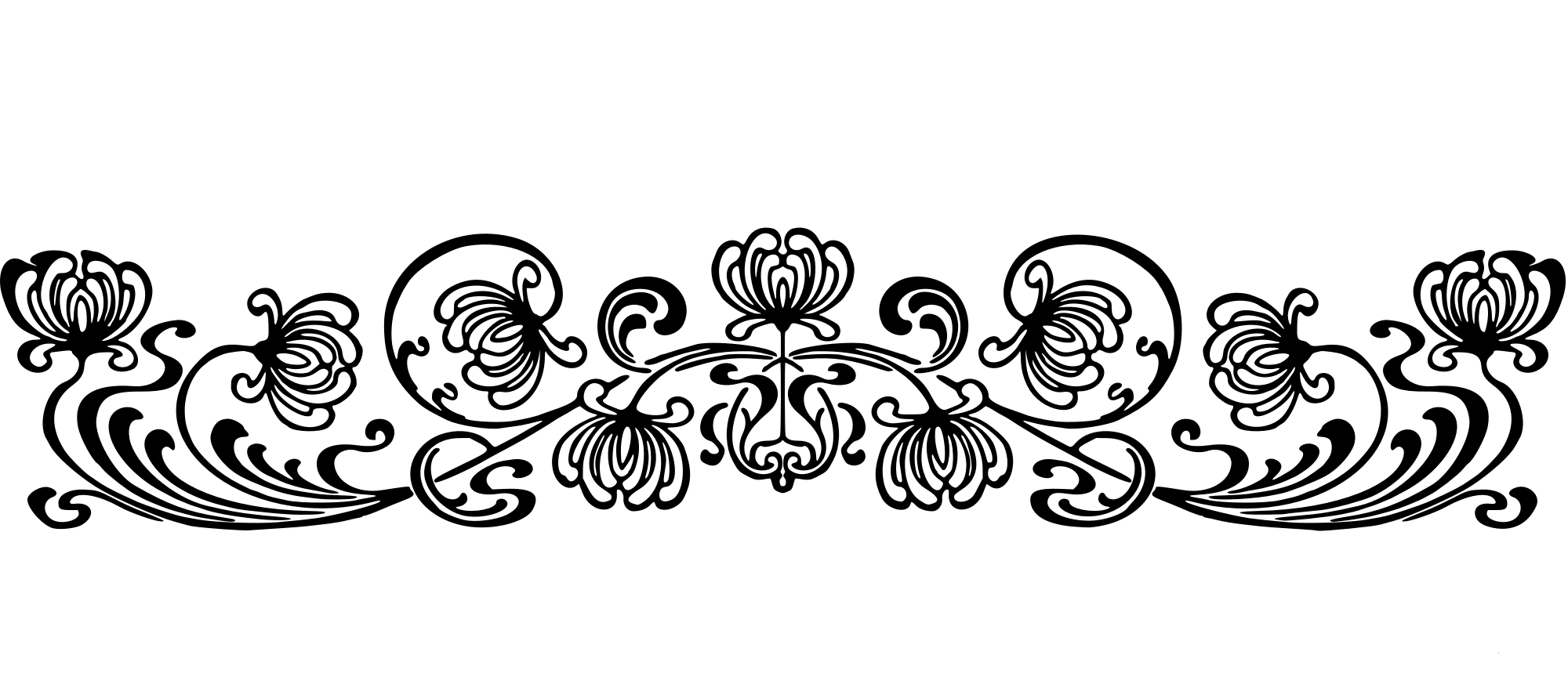 Vintage Floral Divider coloring page - ColouringPages