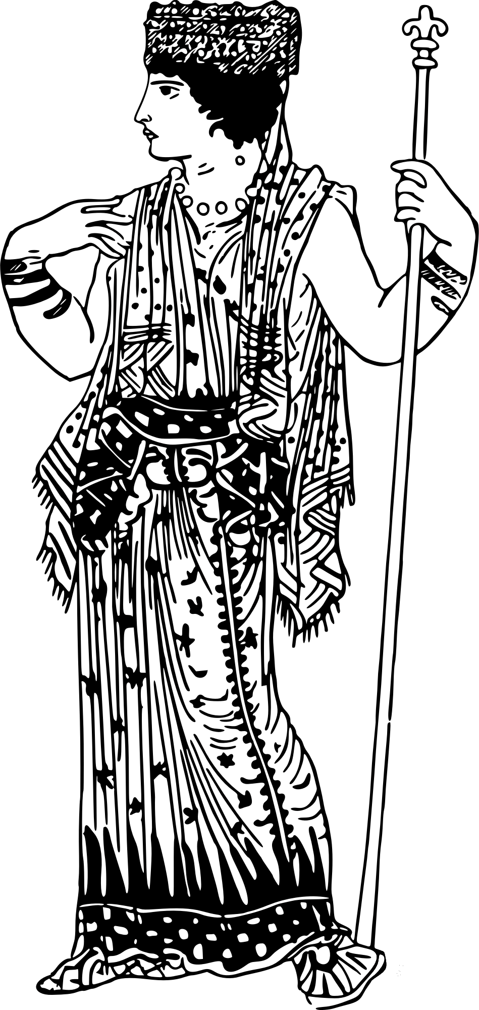 Vintage Greek Dress coloring page - ColouringPages