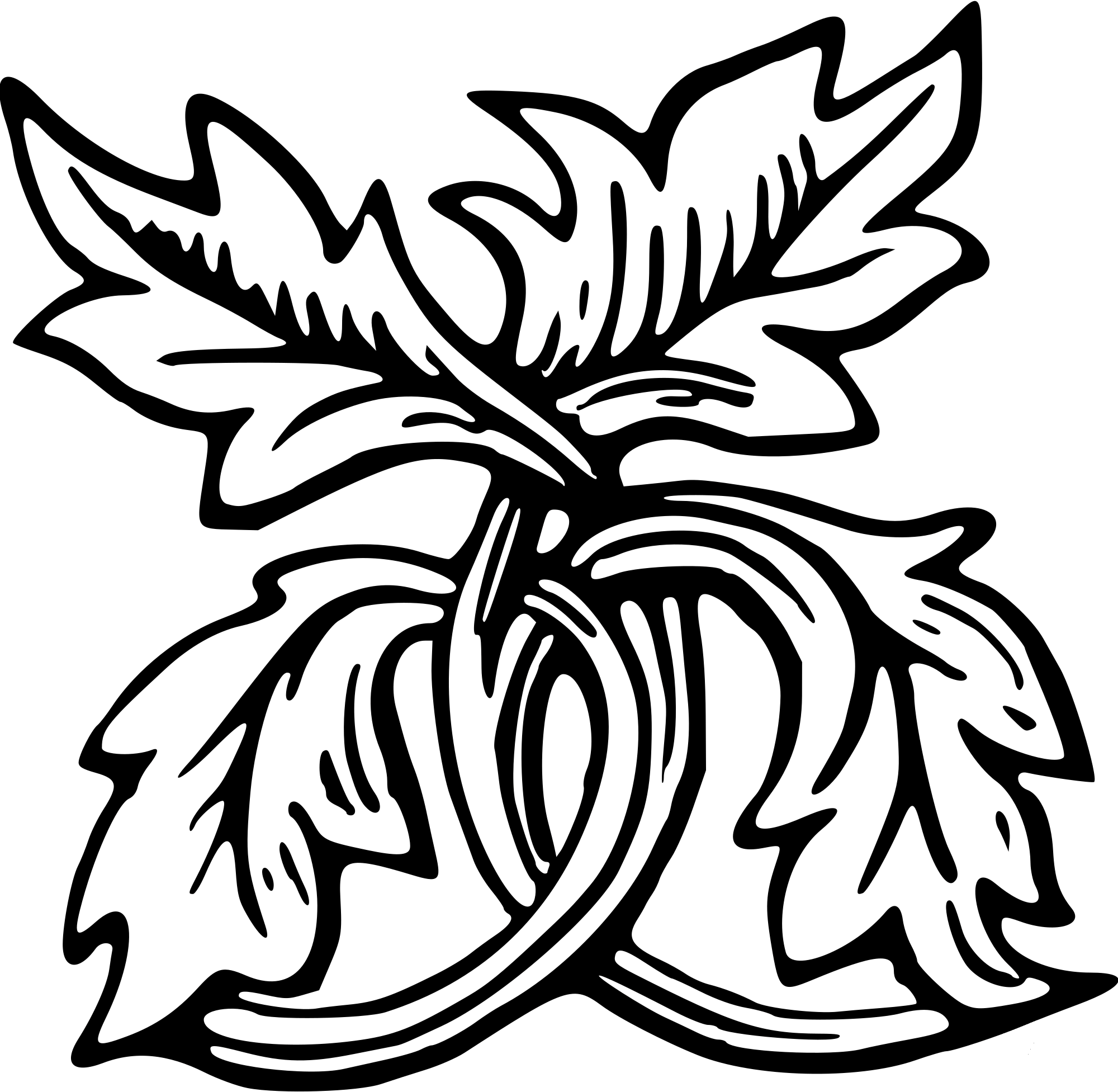 Vintage Leafy Design coloring page - ColouringPages