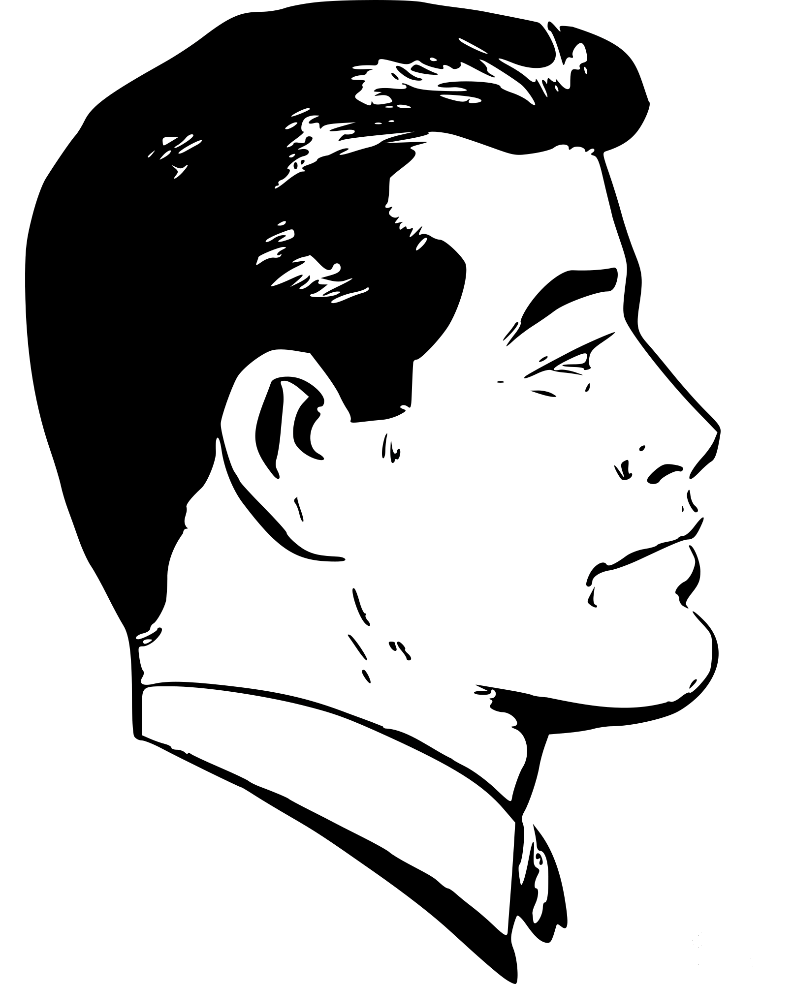 Vintage Man Profile coloring page - ColouringPages