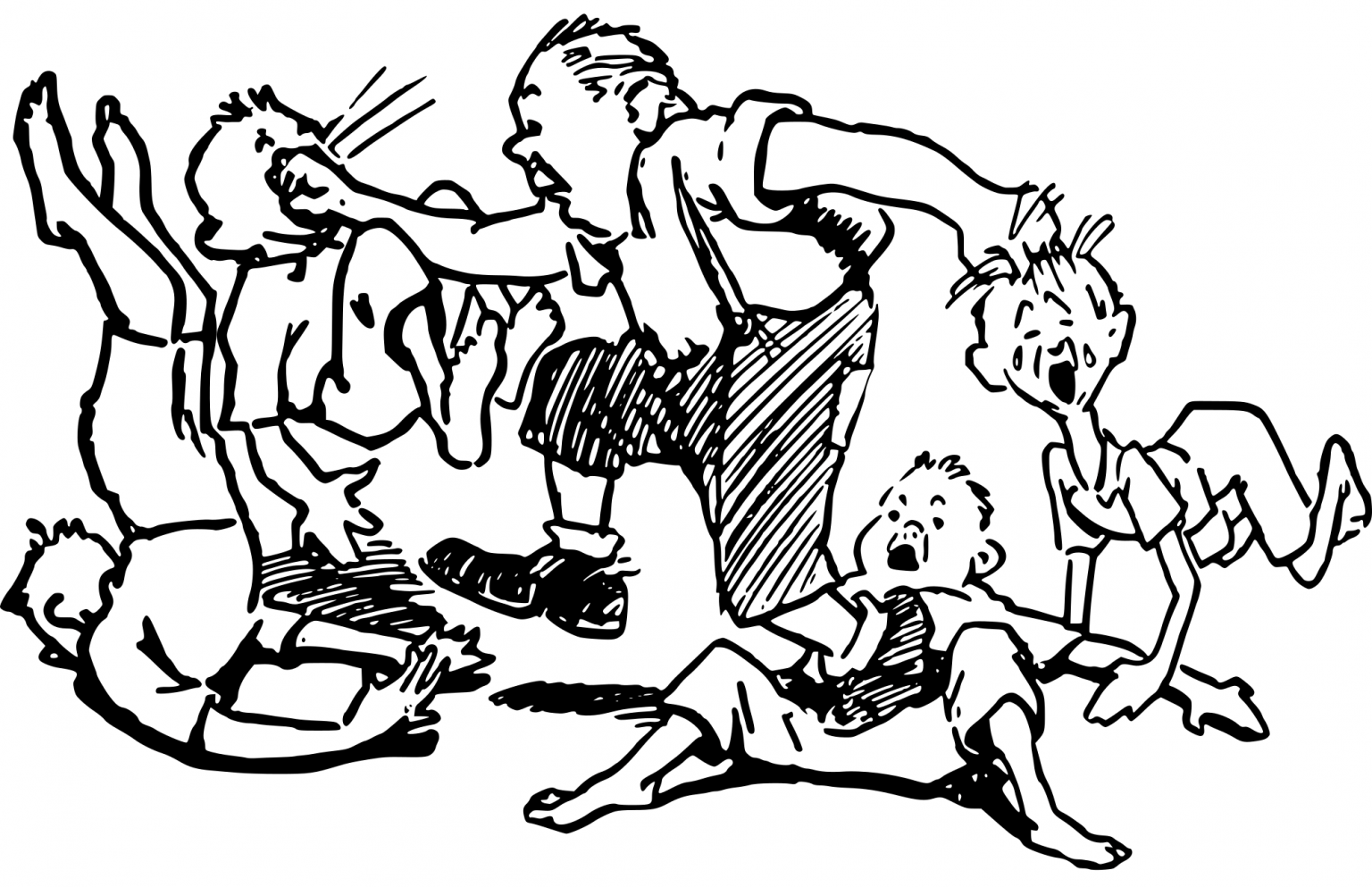 Vintage Man Punching Kids coloring page - ColouringPages