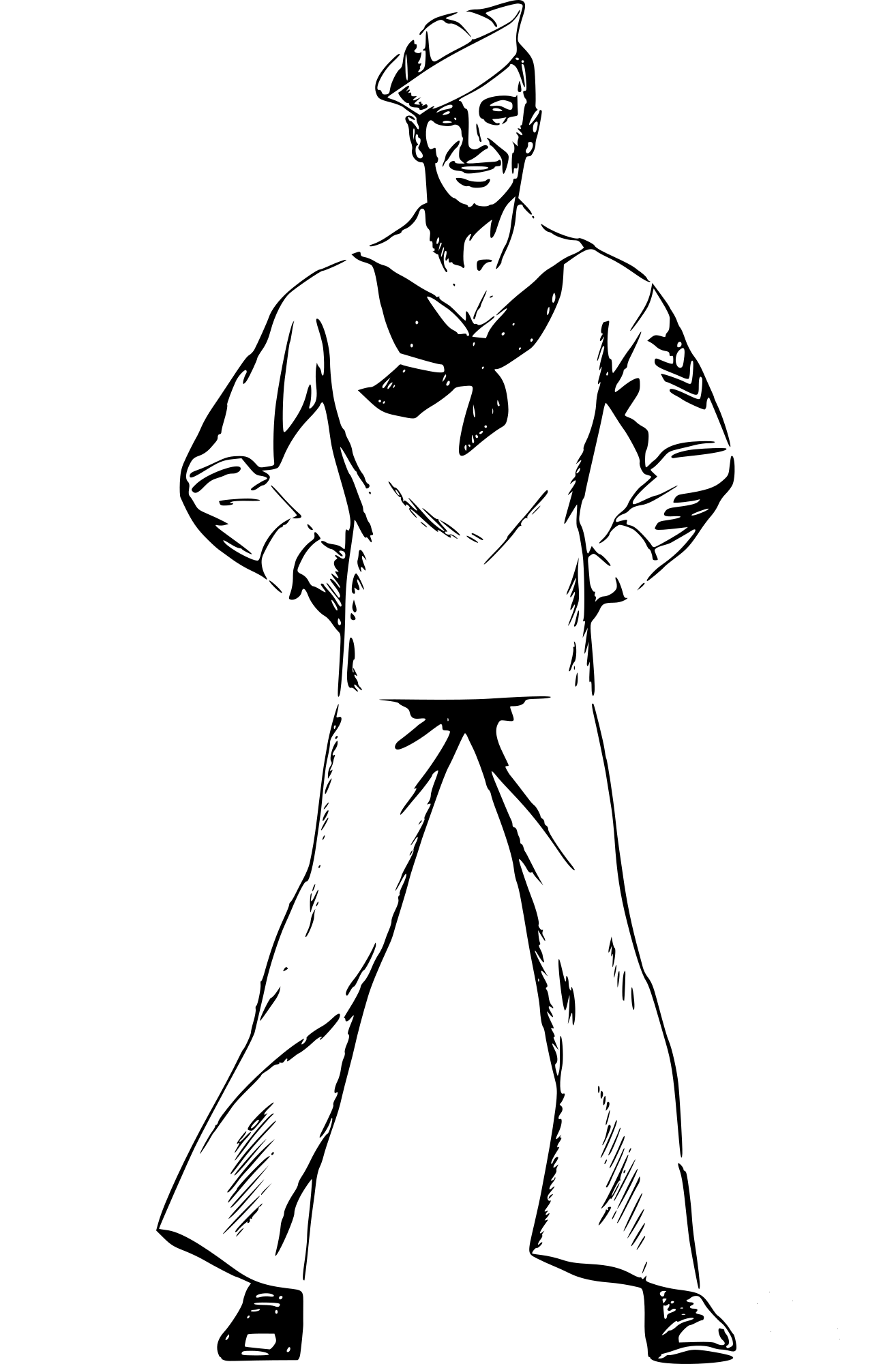 Vintage Navy Man coloring page - ColouringPages