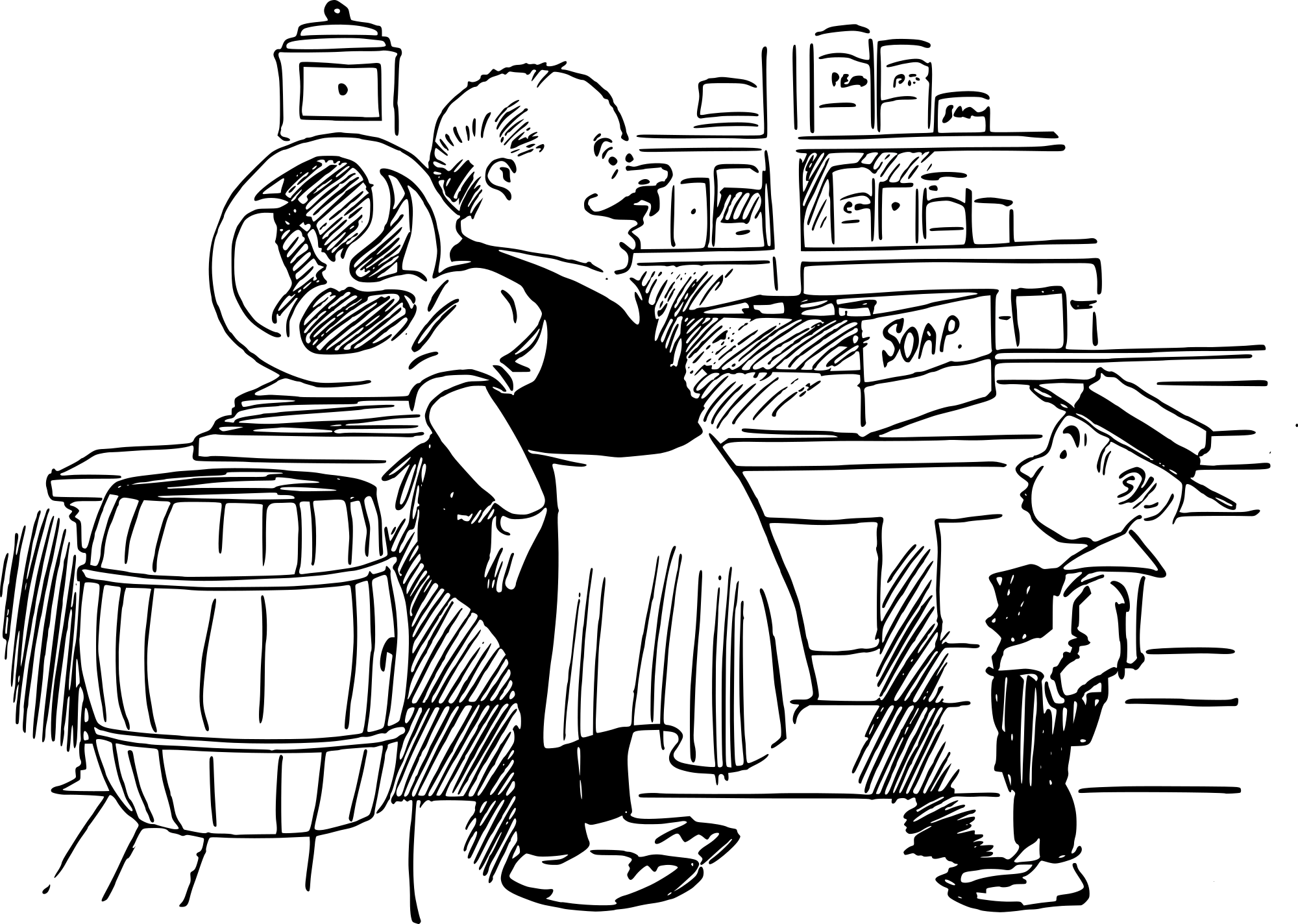 Vintage Old Time Shop coloring page - ColouringPages