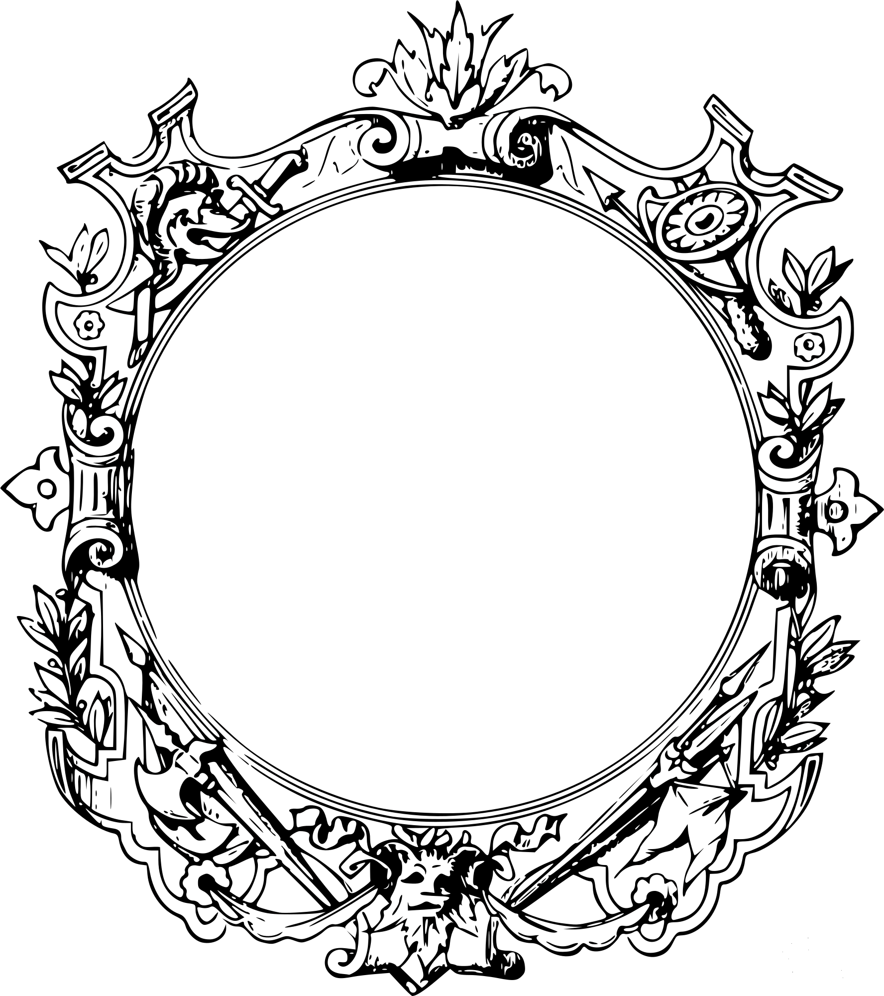 Vintage Ornate Frame coloring page - ColouringPages