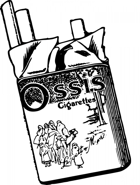 Vintage Pack of Smokes coloring page - ColouringPages
