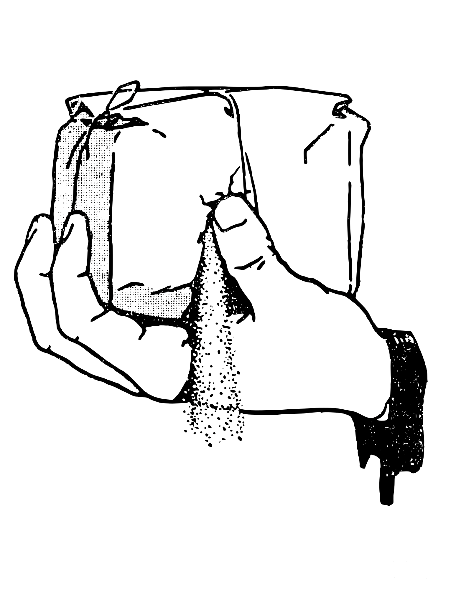 Vintage Package Leaking Powder coloring page - ColouringPages