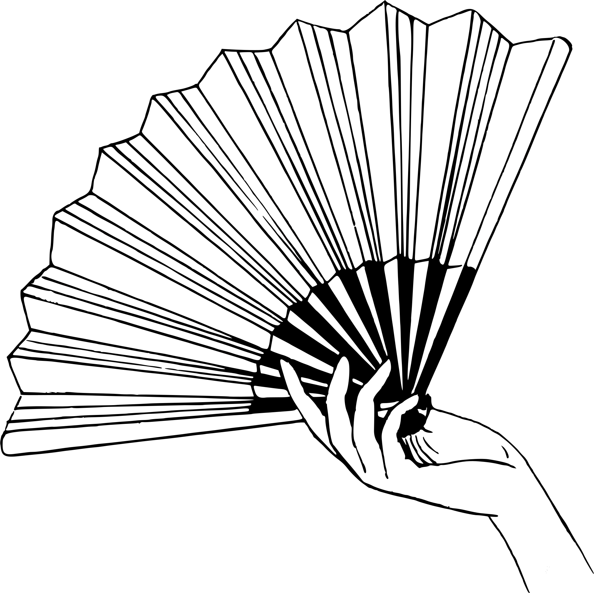 Vintage Paper Fan coloring page - ColouringPages