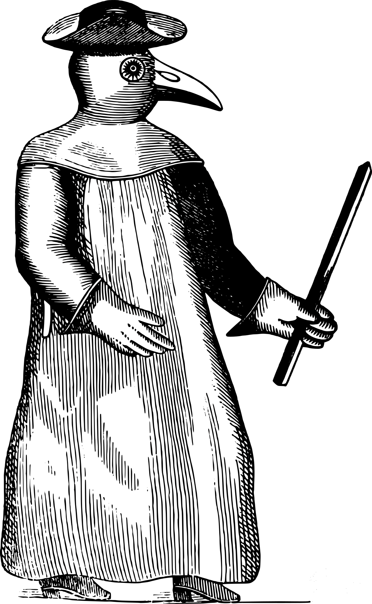 Vintage Plague Doctor coloring page - ColouringPages