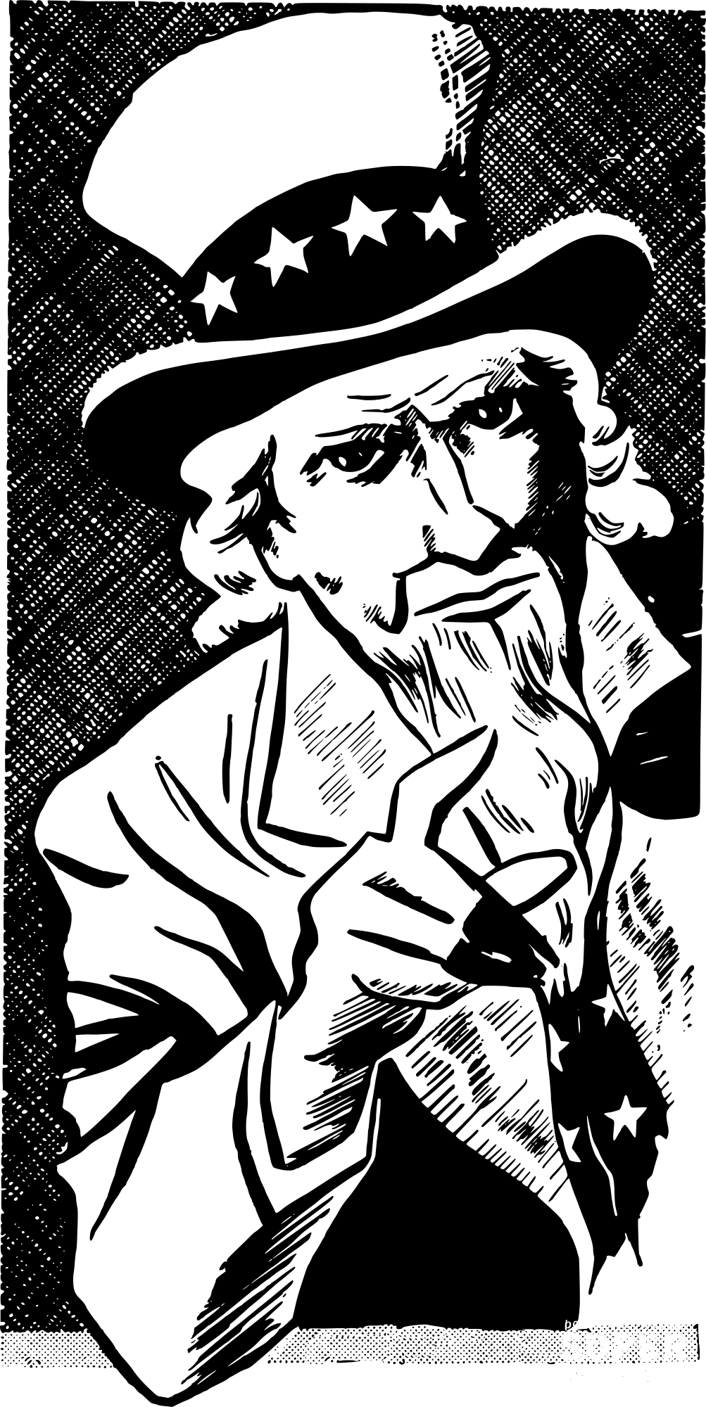 Vintage Retro Uncle Sam coloring page - ColouringPages