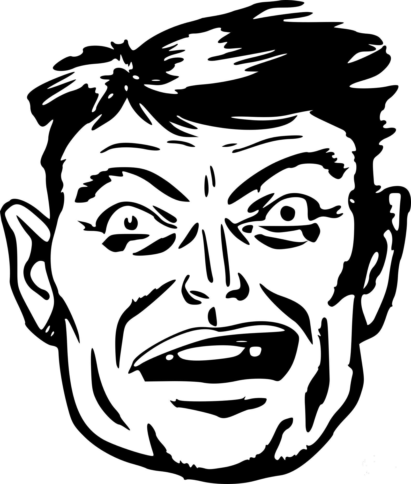 Vintage Scared Bad Guy coloring page - ColouringPages