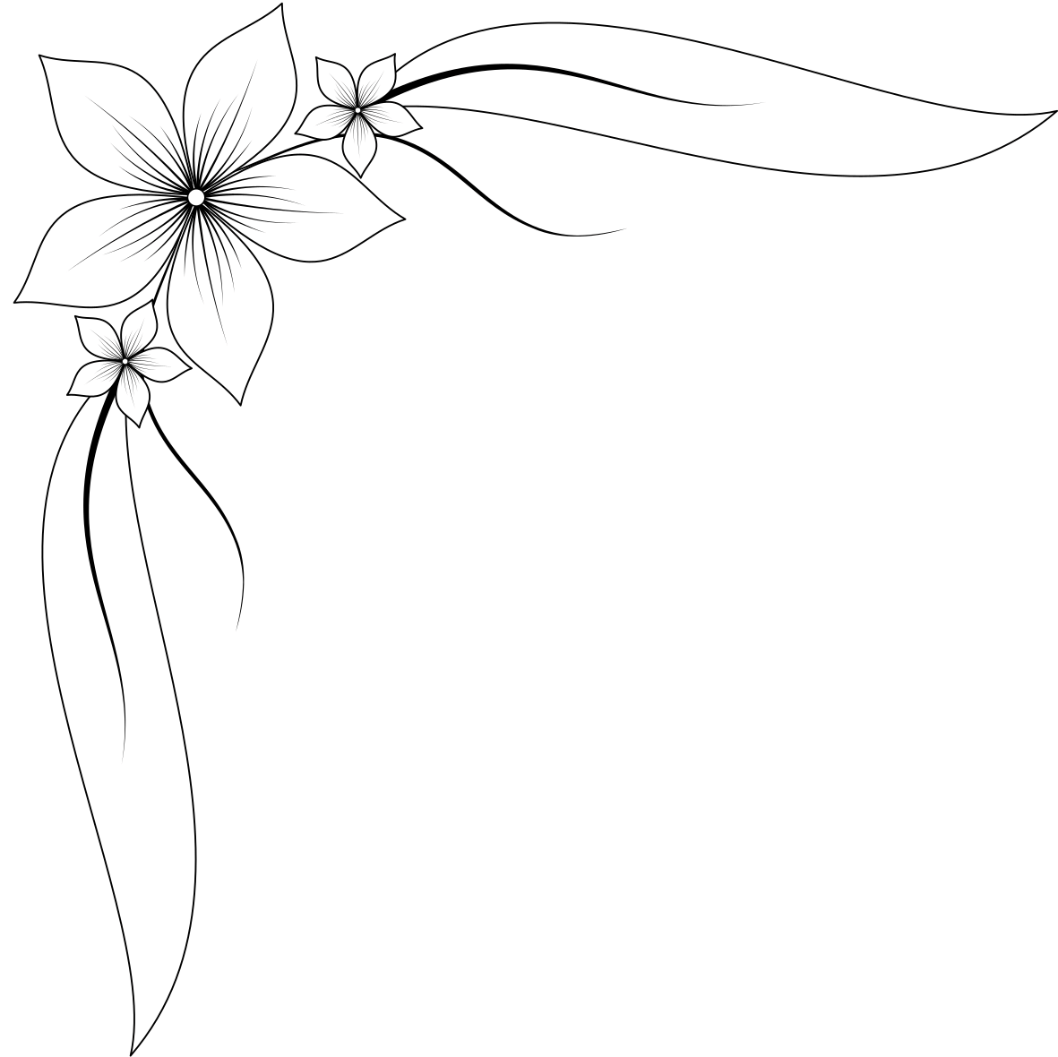 Vintage Simple Corner Ornament coloring page - ColouringPages