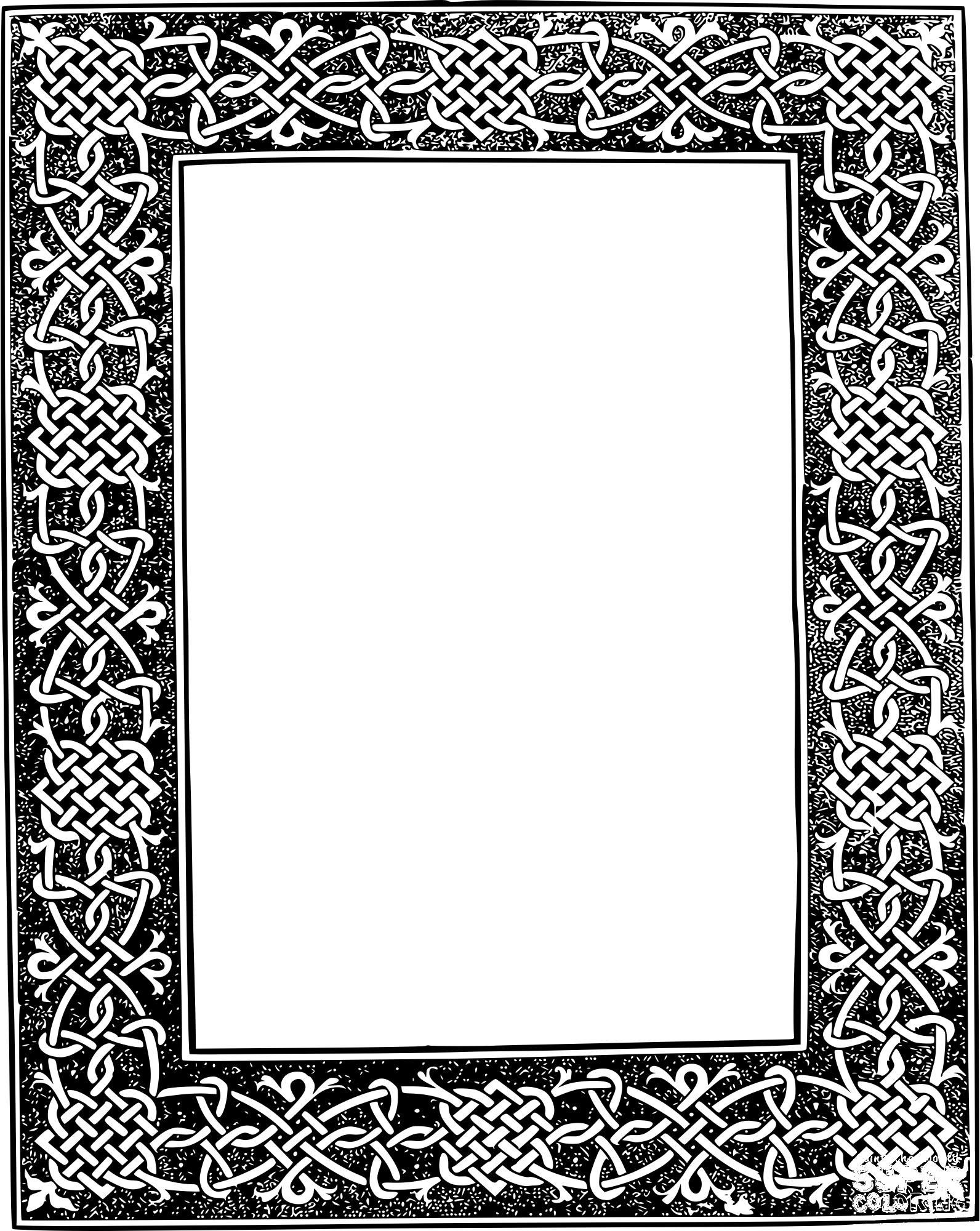 Vintage Twisty Rope Frame coloring page - ColouringPages