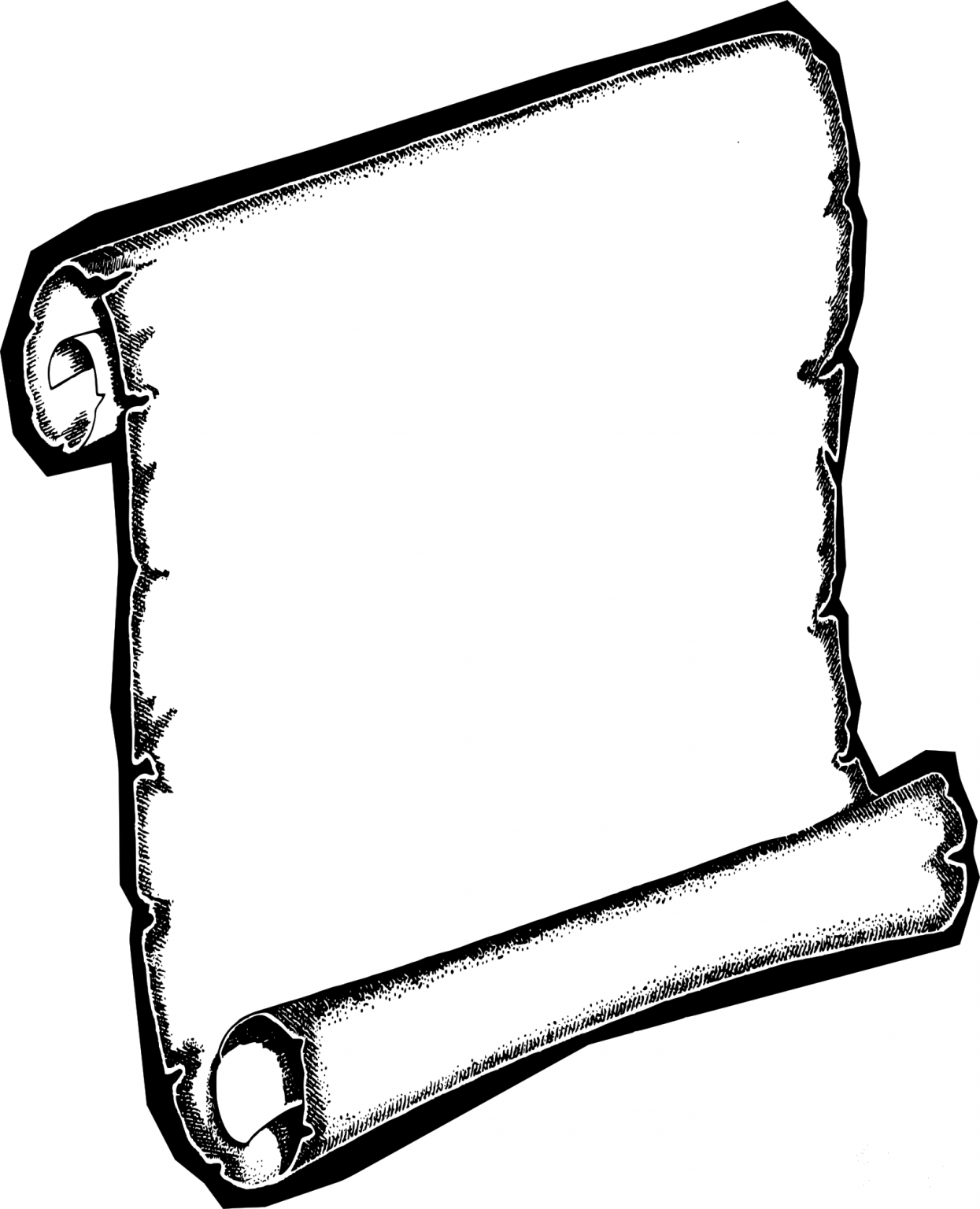 Vintage Vertical Scroll Frame coloring page - ColouringPages