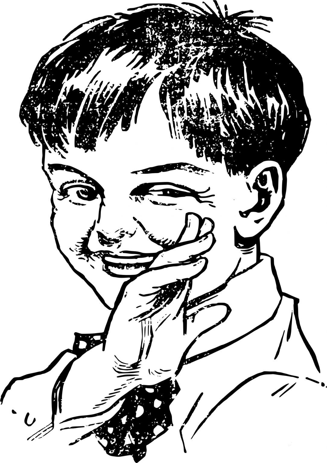 Vintage Whisper Kid coloring page - ColouringPages