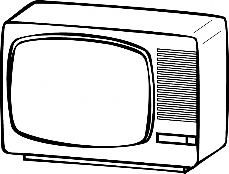Vintage White Tv coloring page - ColouringPages