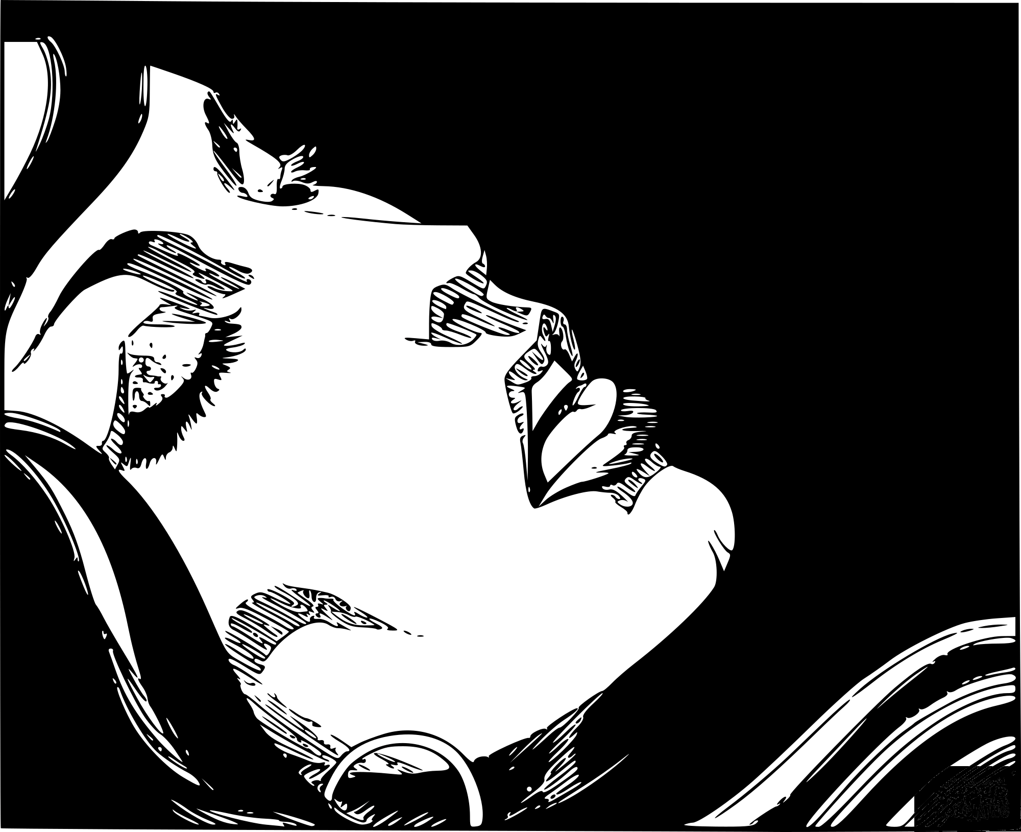 Vintage Woman Close up coloring page - ColouringPages