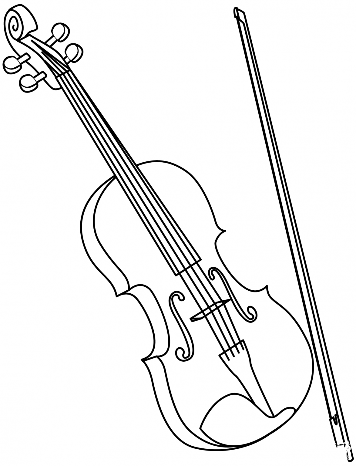 Violin coloring page - ColouringPages