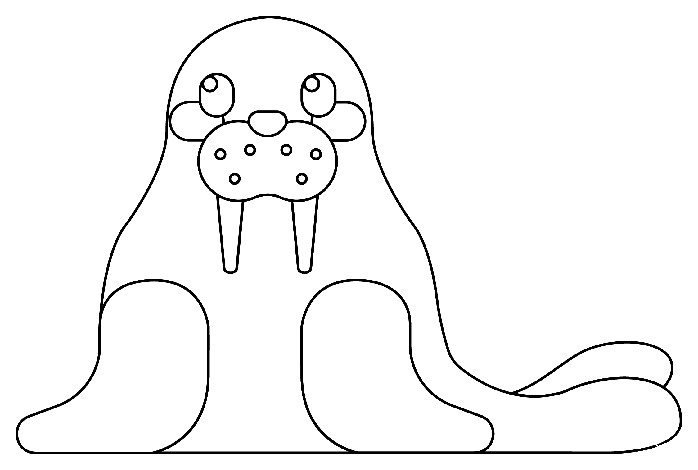 Walrus coloring page - ColouringPages
