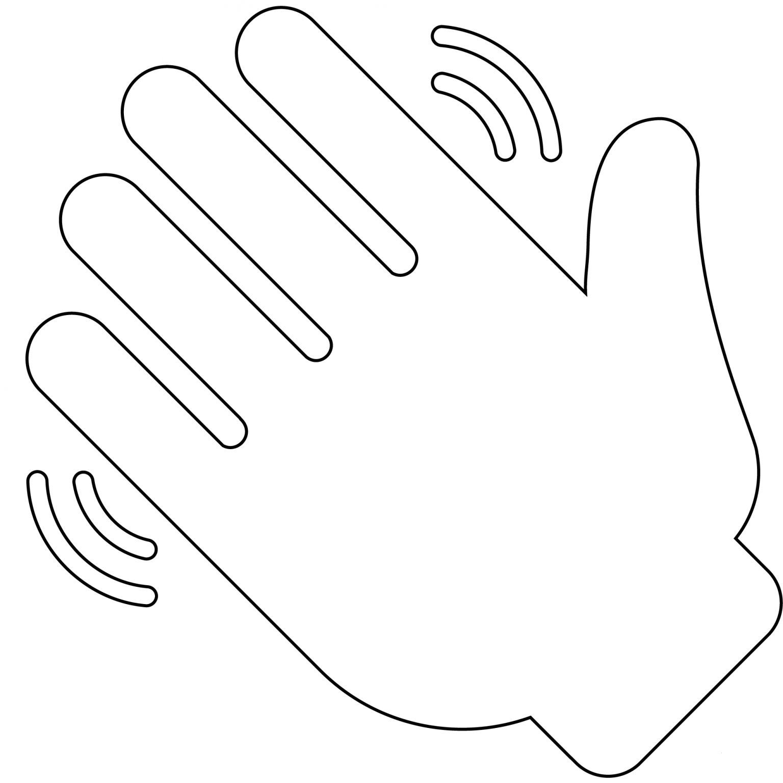 Waving Hand Emoji coloring page - ColouringPages