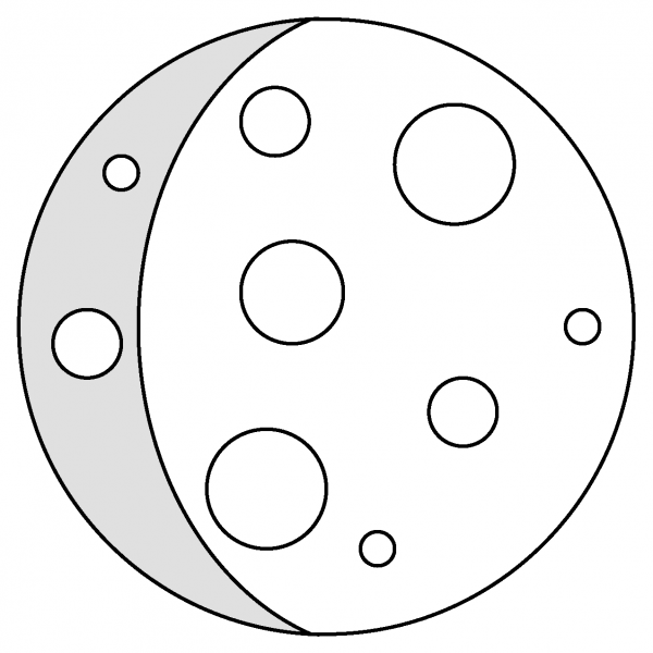 Waxing Gibbous Moon Emoji coloring page - ColouringPages Waxing Gibbous Moon Emoji coloring page - ColouringPages