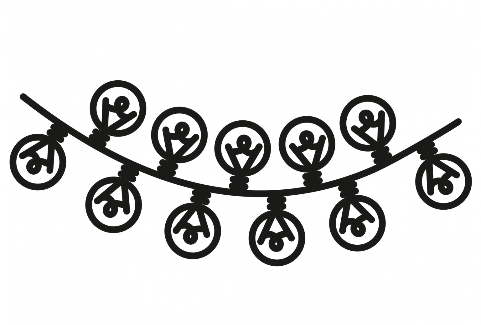 Wedding String Light coloring page - ColouringPages