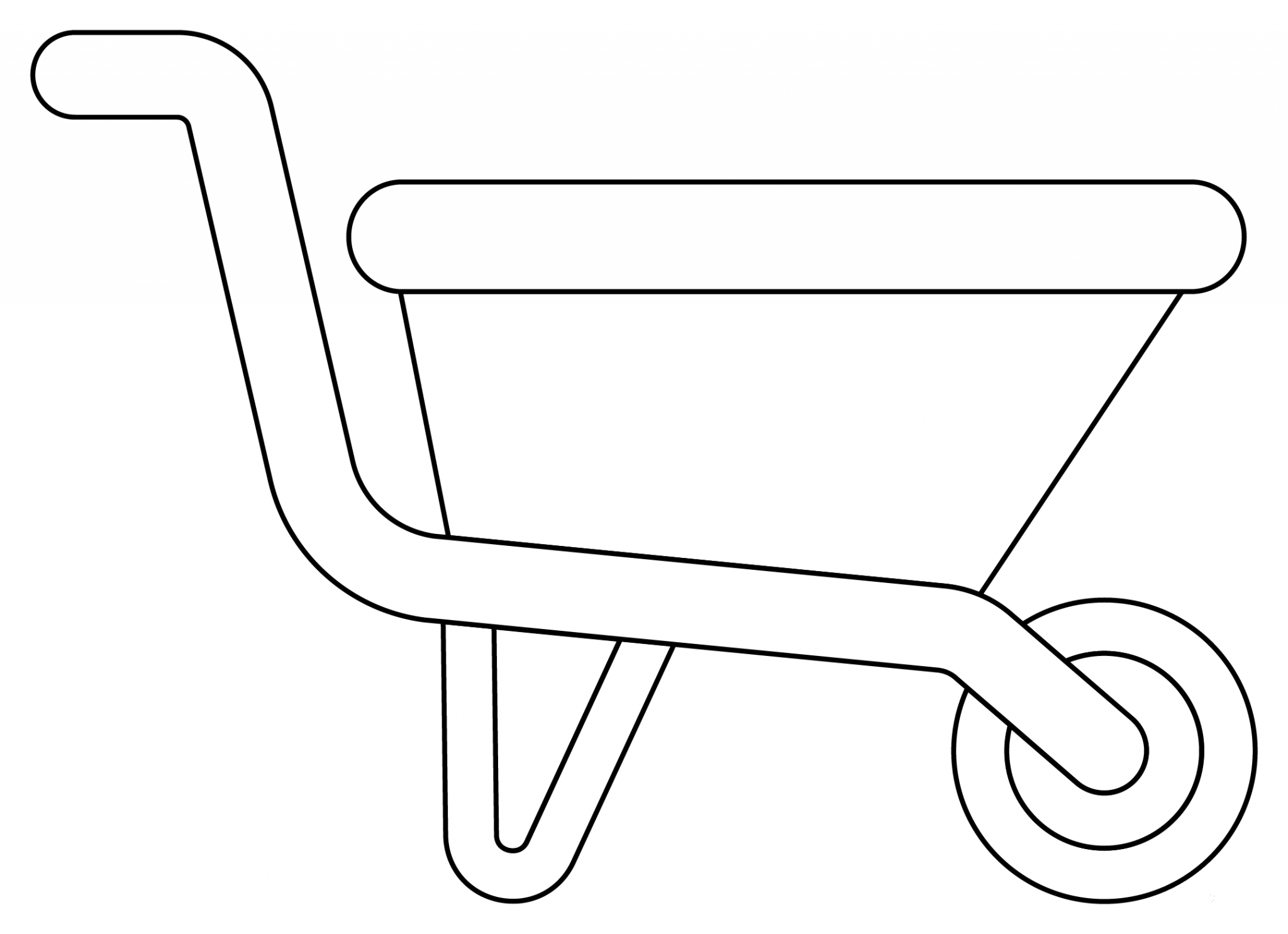 Wheelbarrow coloring page - ColouringPages