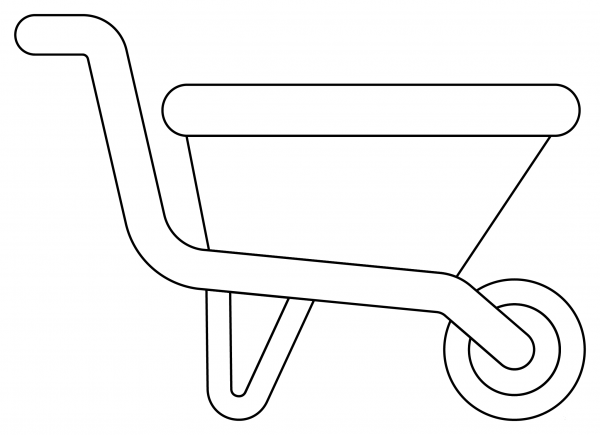 Wheelbarrow coloring page - ColouringPages