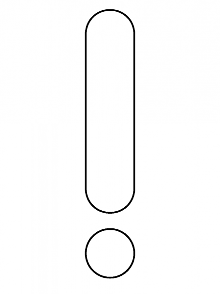 White Exclamation Mark Emoji coloring page - ColouringPages