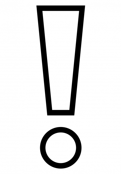 White Exclamation Mark Emoji coloring page - ColouringPages