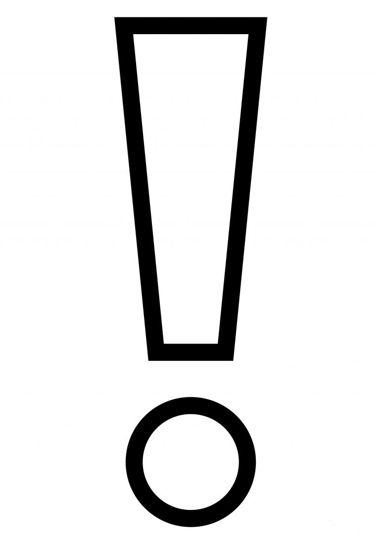 White Exclamation Mark Emoji coloring page - ColouringPages