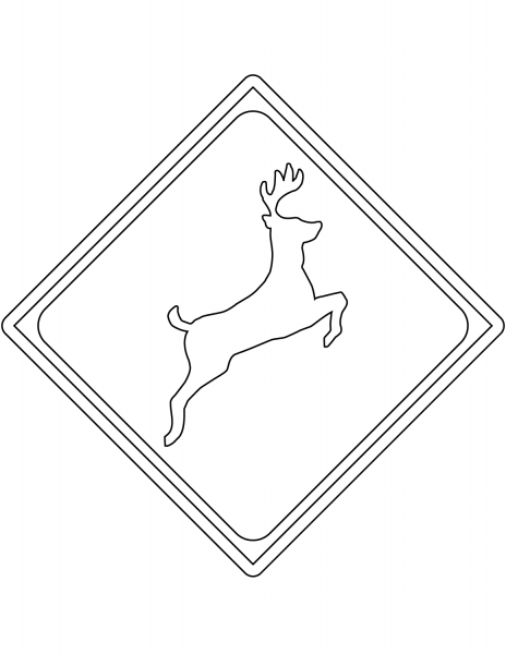 "Wild Animals Crossing" Sign in Japan coloring page - ColouringPages