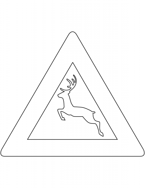 "Wild Animals" Sign in the Netherlands coloring page - ColouringPages