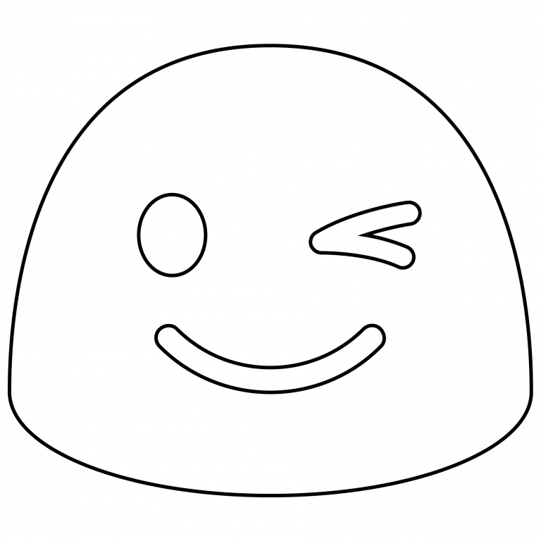 Winking Face Emoji coloring page - ColouringPages