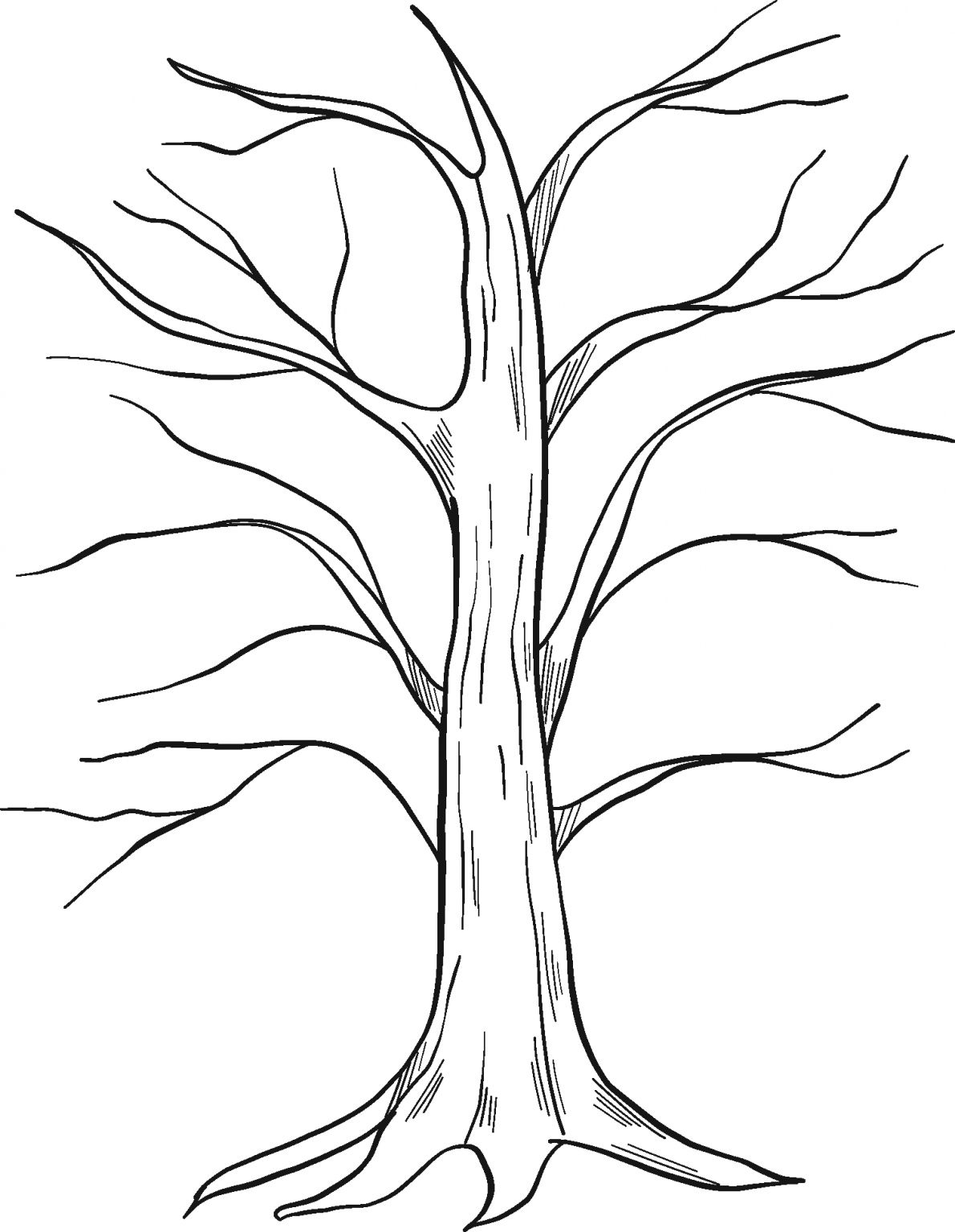 Winter Tree coloring page - ColouringPages